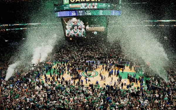 Boston Celtics NBA Champions: Celebratory 4K Ultra HD Wallpaper