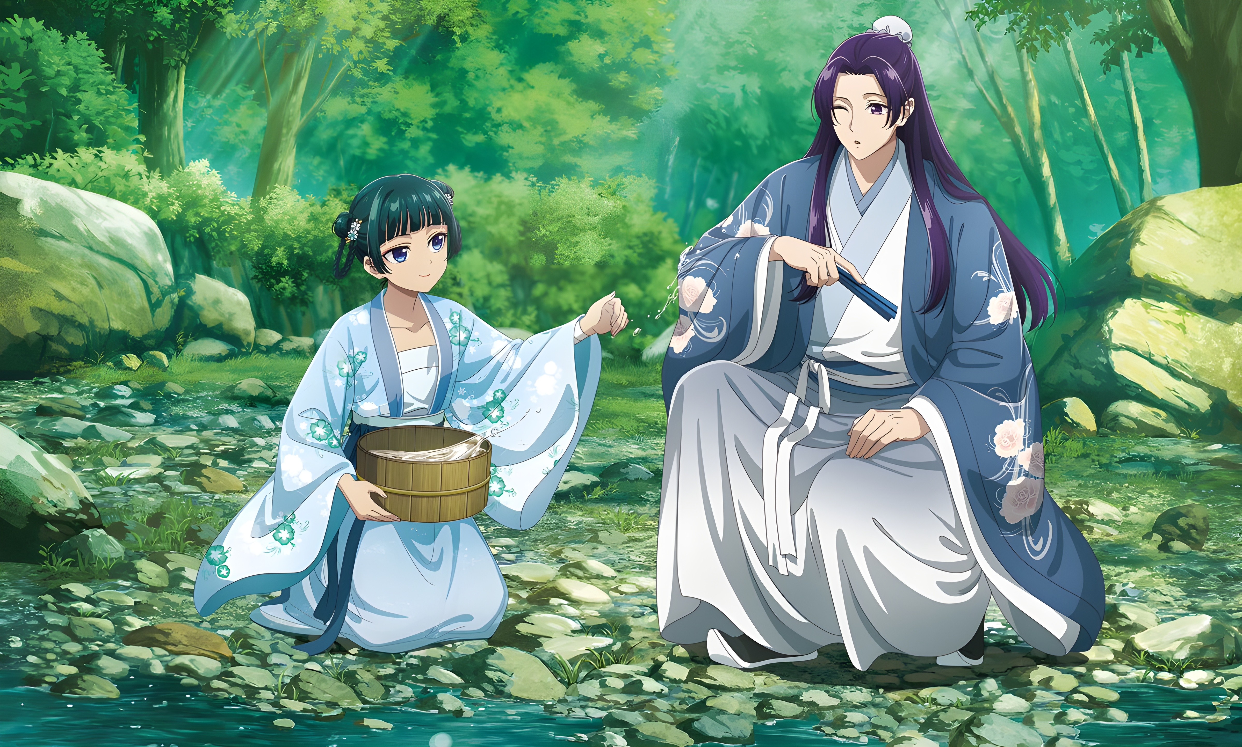 The Apothecary Diaries: Maomao & Jinshi in Tranquil 4K UHD Scene