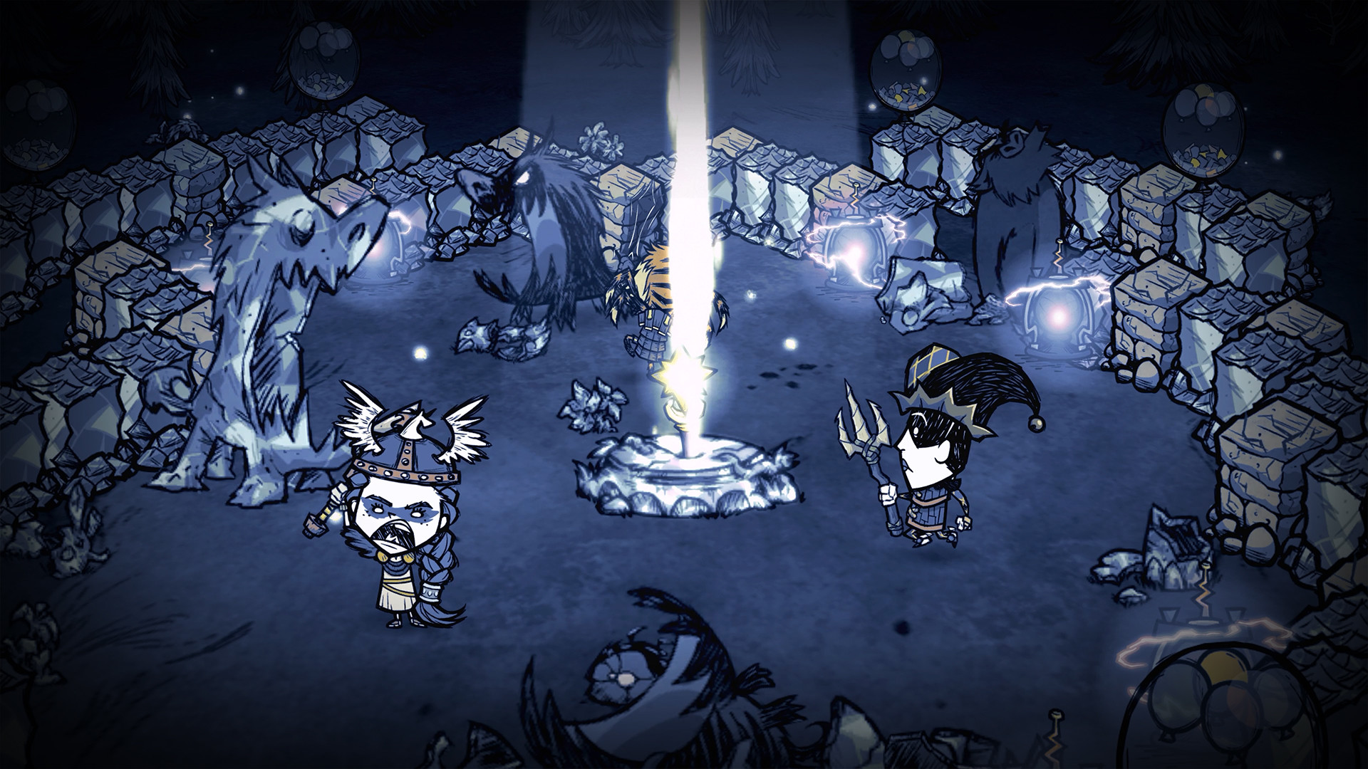 HD Wallpaper: Don't Starve Together Epic Night Scene