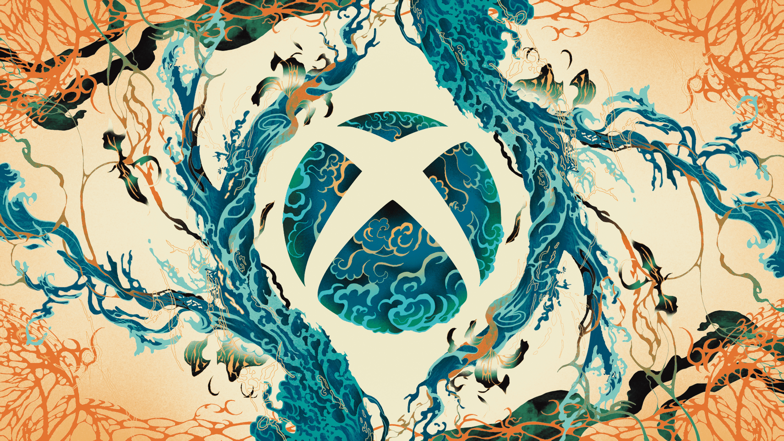 HD Xbox Gaming Art Wallpaper – Vibrant Video Game Design