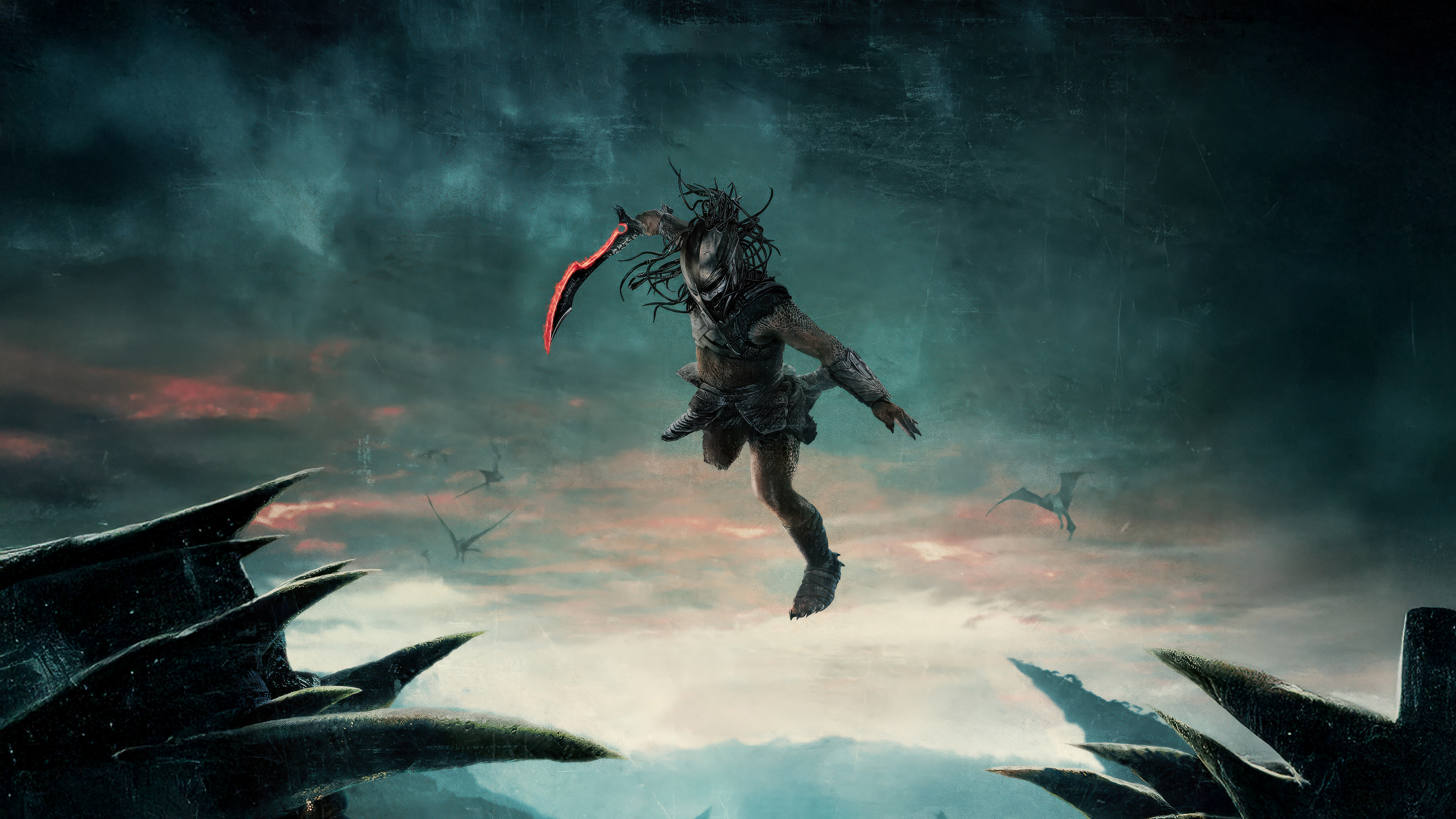 Predator: Badlands 4K Ultra HD Movie Wallpaper – Intense Action Scene