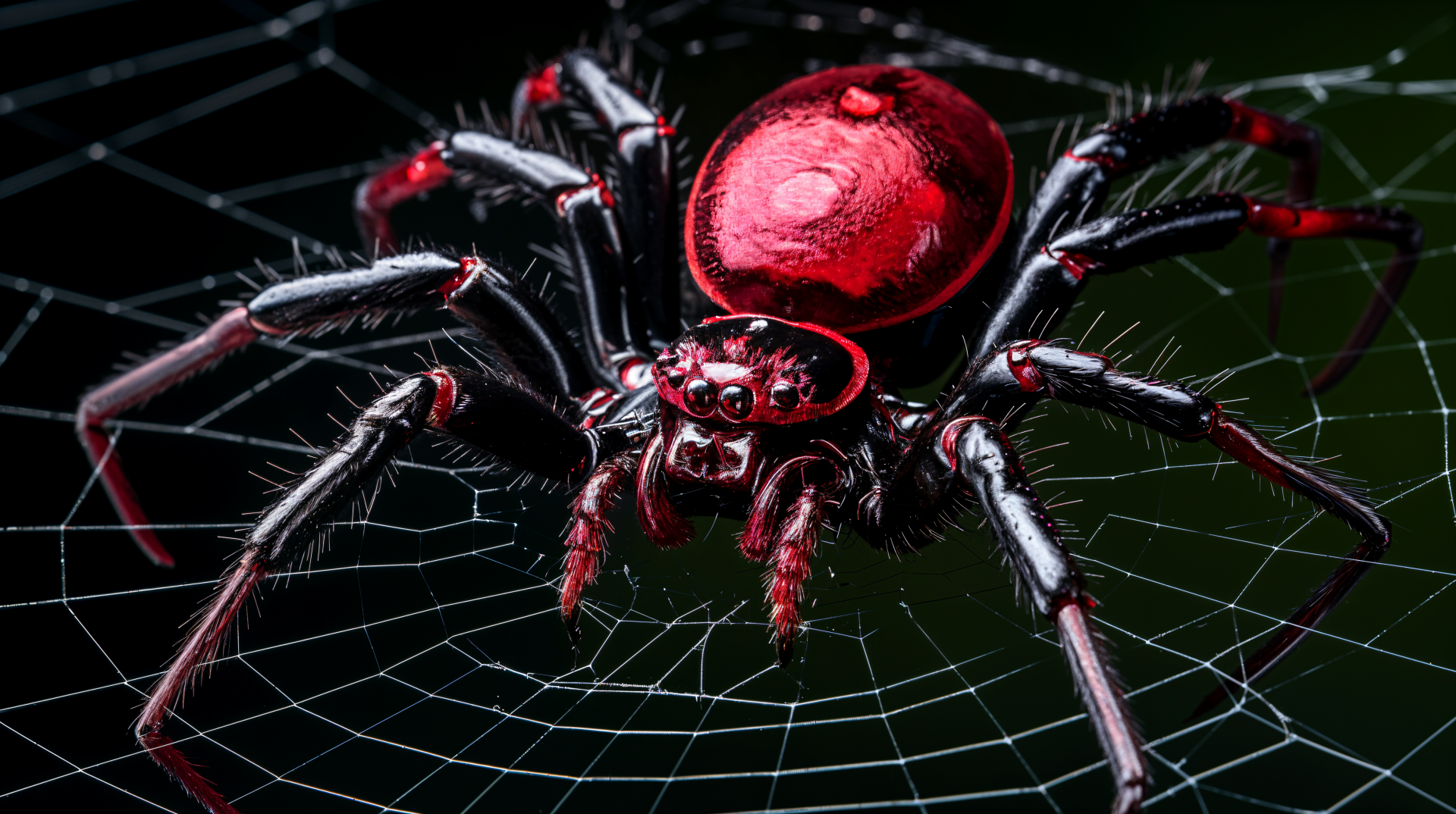 Stunning Black Widow Spider in 4K Ultra HD Wallpaper by QuantumCurator