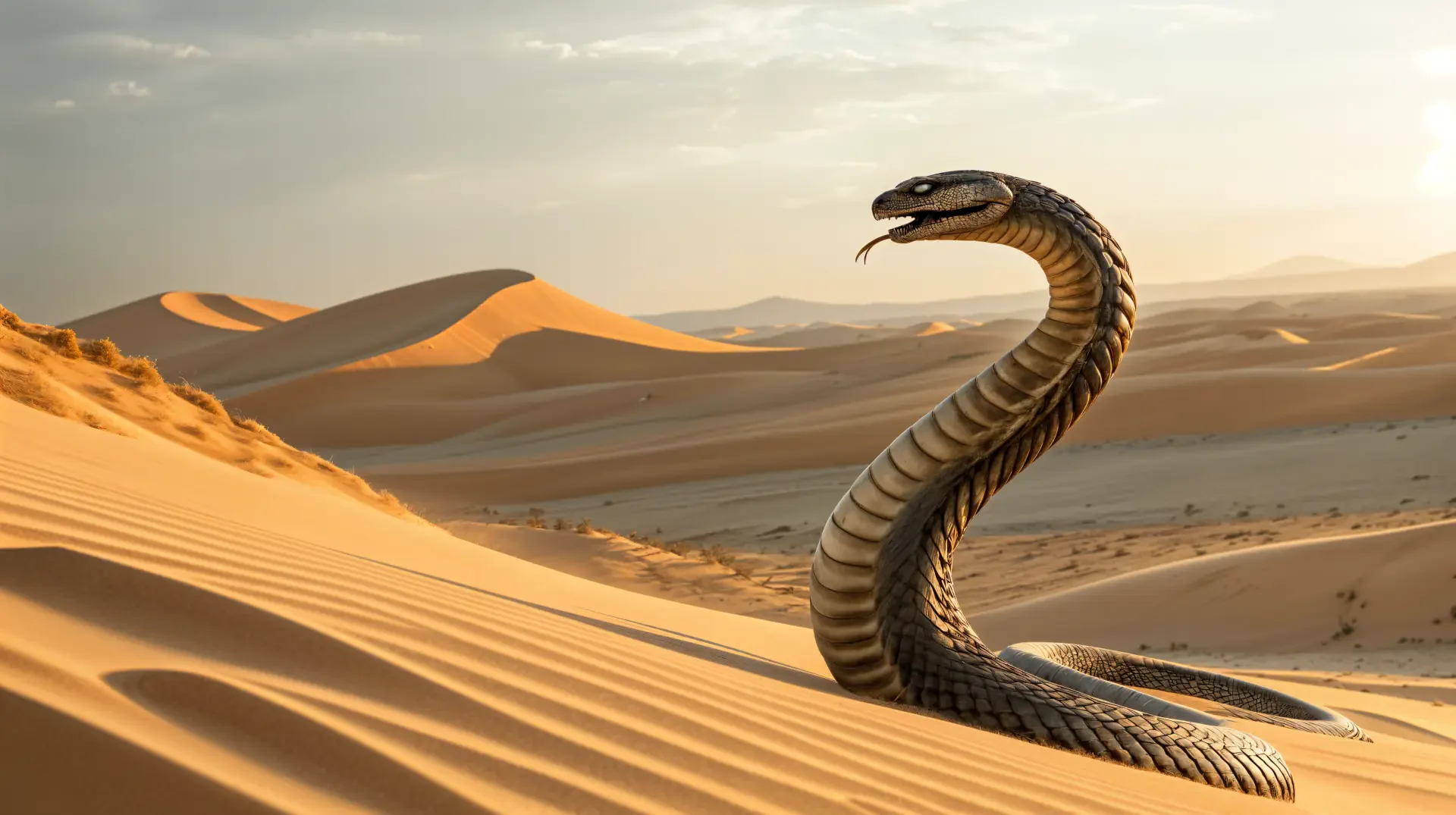 Majestic Desert Serpent: 4K Ultra HD Wallpaper by QuantumCurator