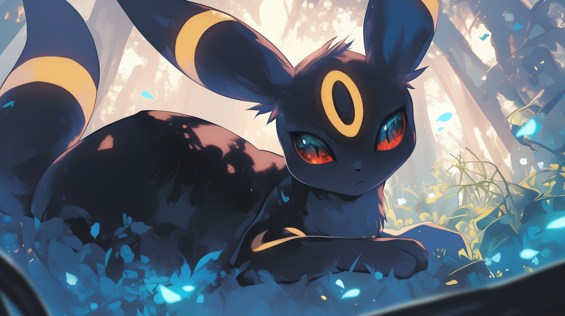HD Wallpaper of Umbreon: The Enigmatic Pokemon in a Magical Forest ...
