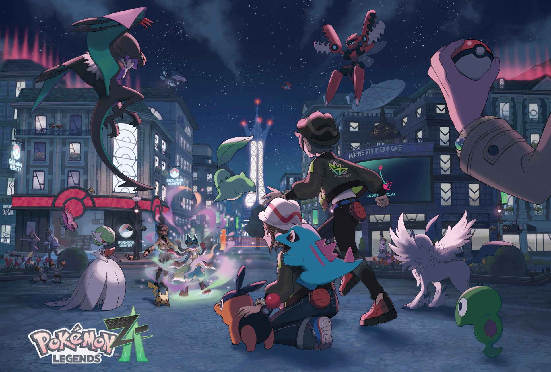 Pokémon Legends Z-A: Epic 4K Ultra HD Night Battle Wallpaper