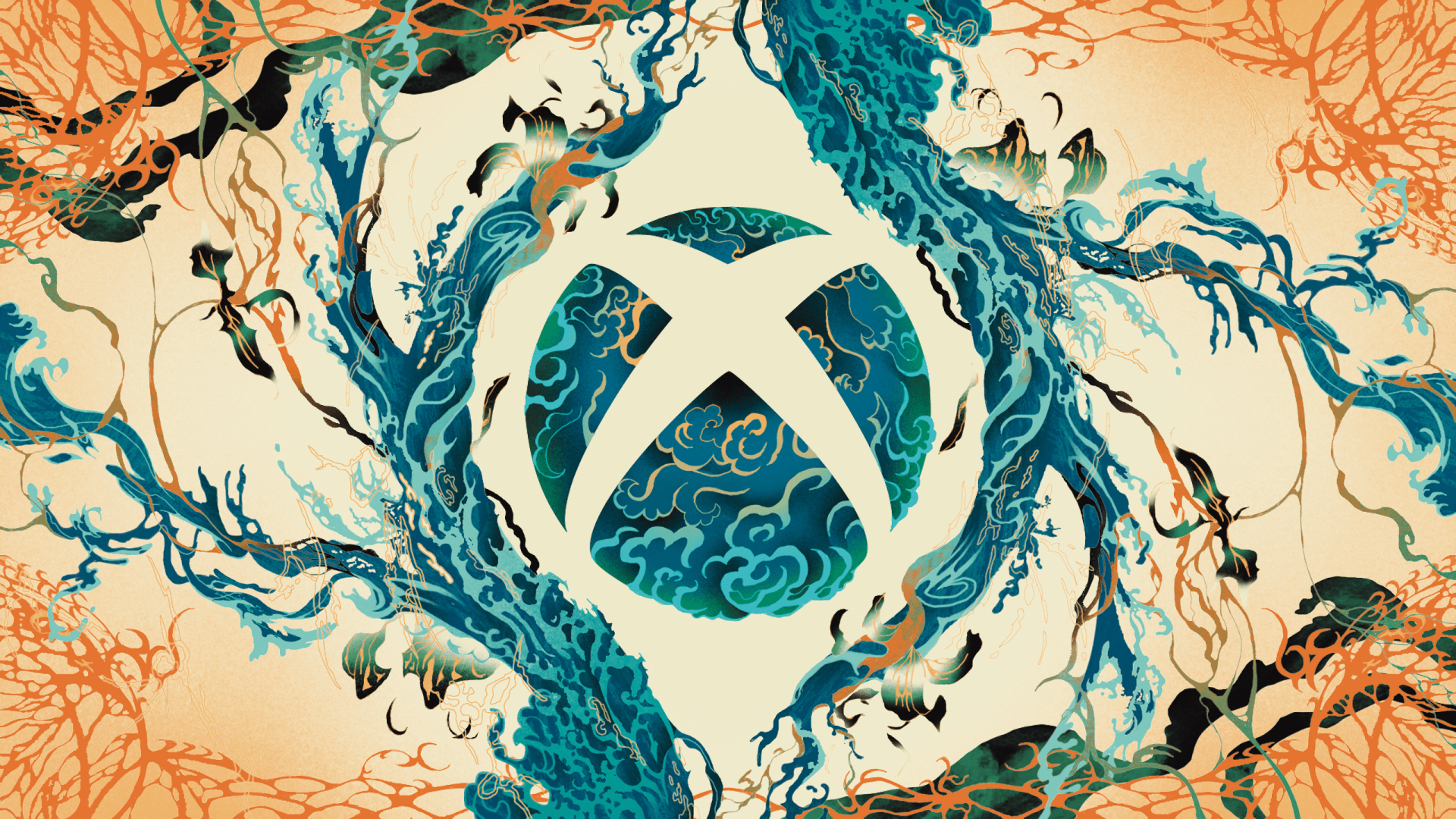 HD Xbox Gaming Art Wallpaper – Vibrant Video Game Design