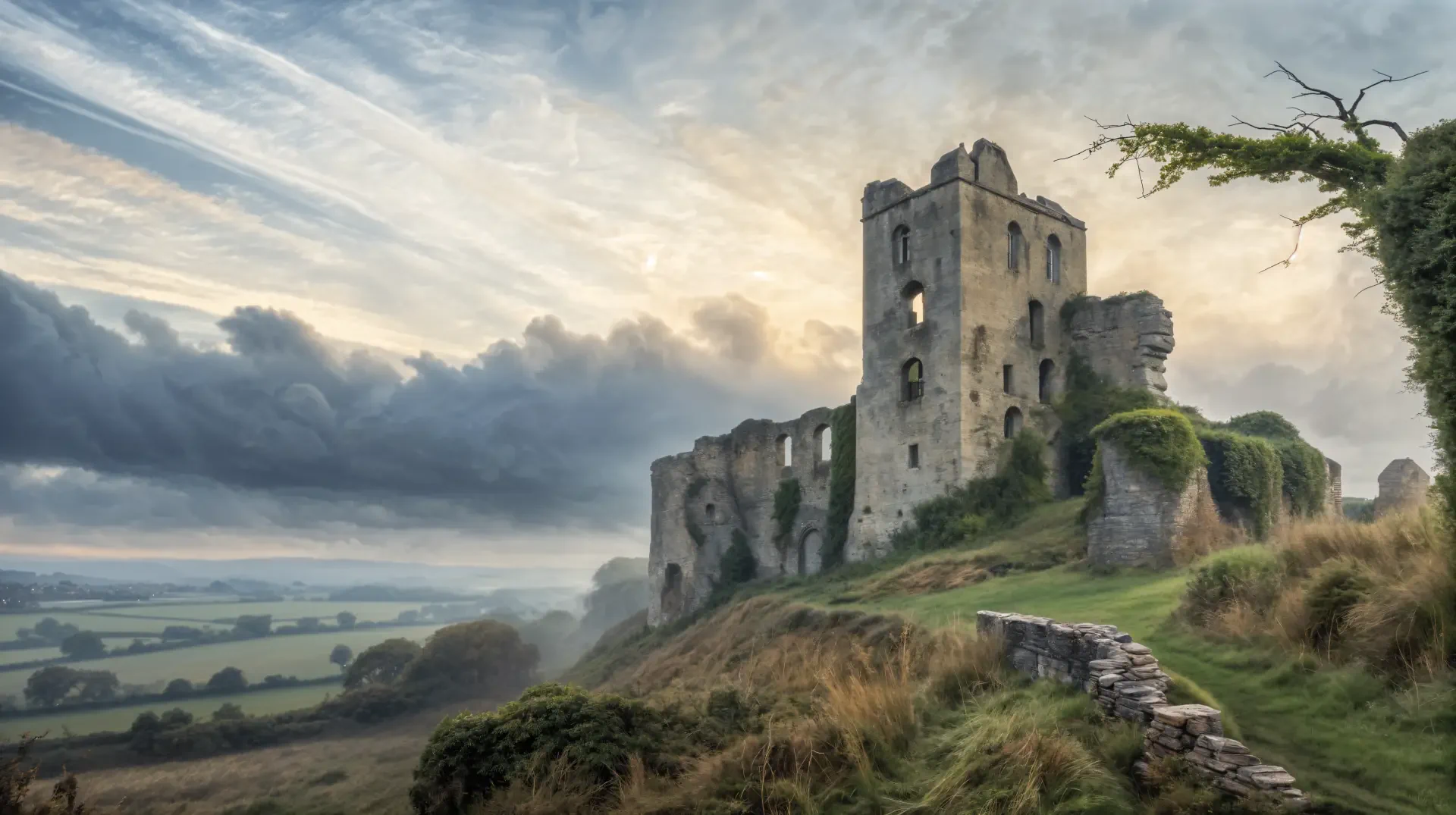 Echoes of the Ruined Castle — 4K Ultra HD Wallpaper by QuantumCurator