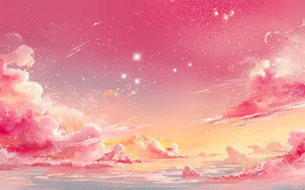 Download Pink Clouds Pink Y2k Fantasy Landscape HD Wallpaper by patrika