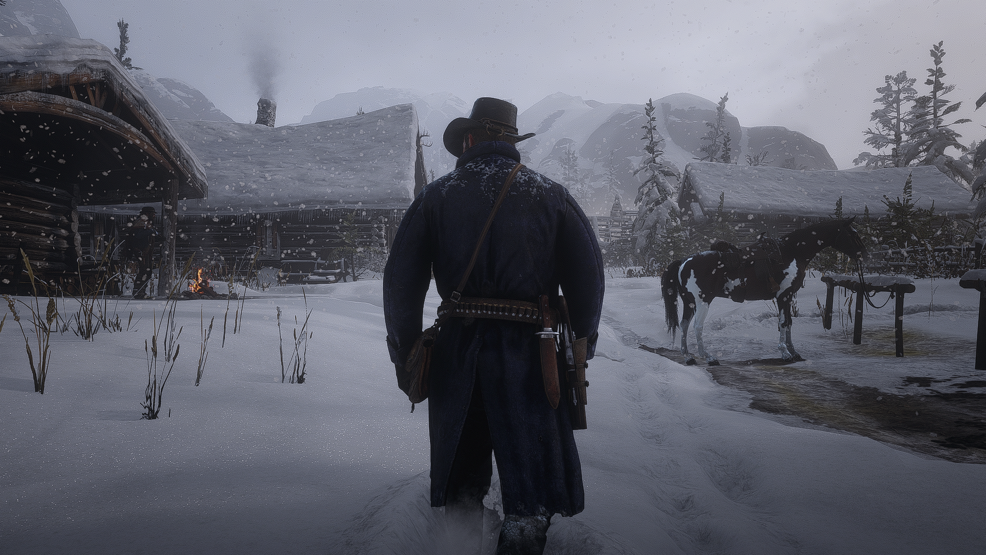 Red Dead Redemption 2 — Snowbound Outlaw (4K Ultra HD Wallpaper)