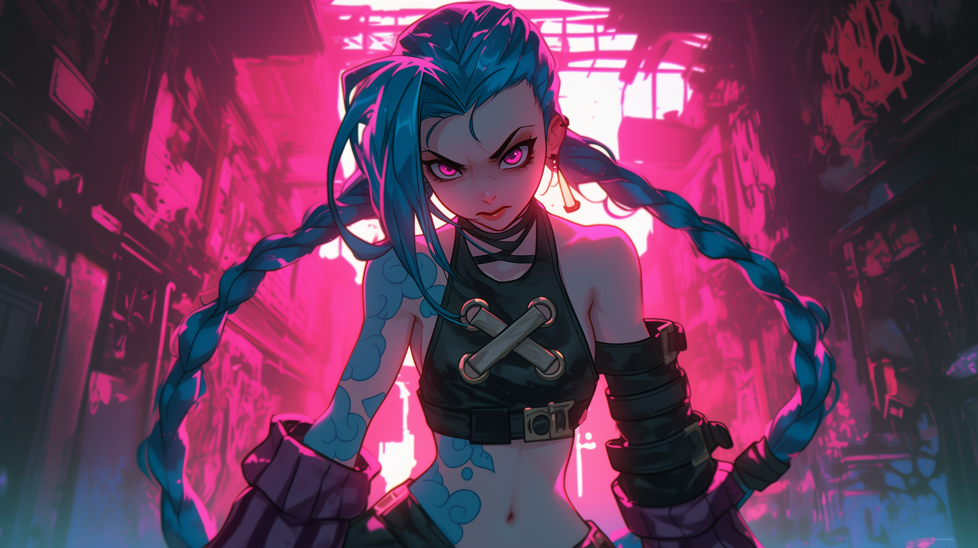 Jinx - Arcane AI 2K Quad HD Wallpaper