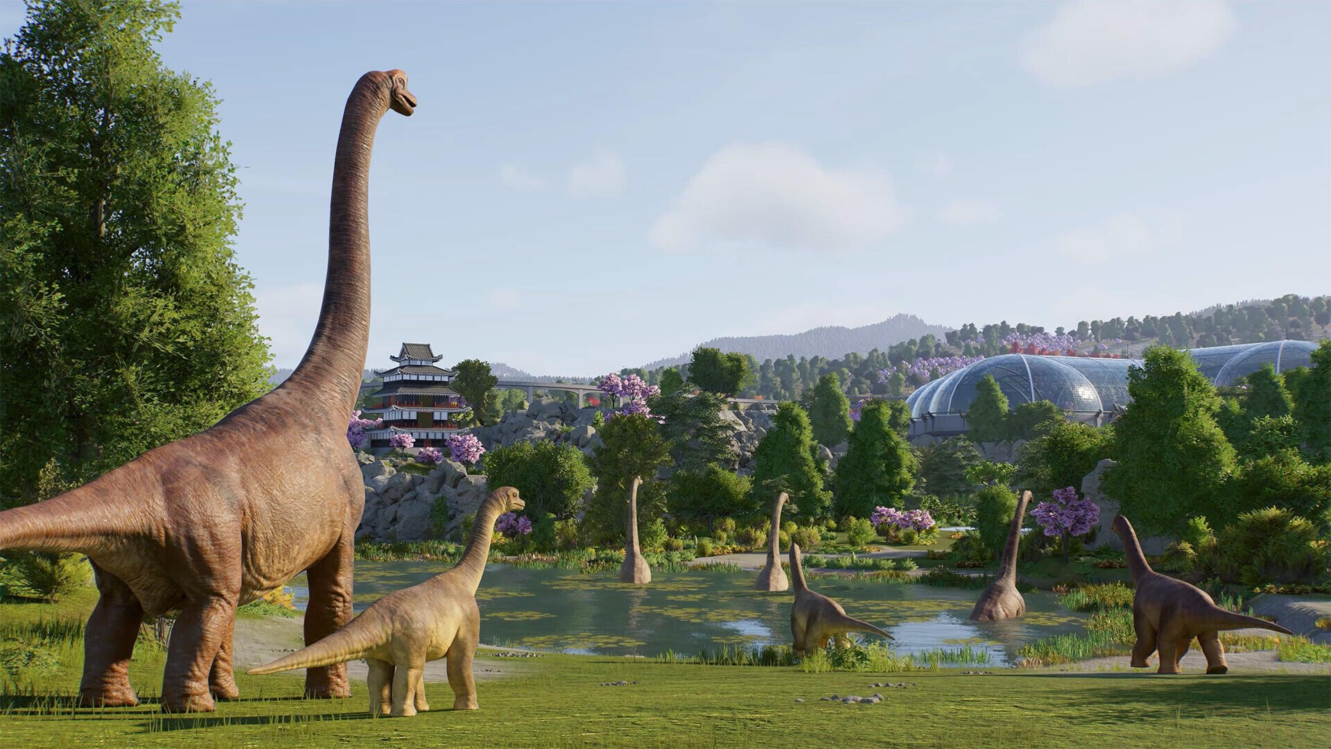 Jurassic World Evolution 3 HD Wallpaper — Brachiosaurus Meadow