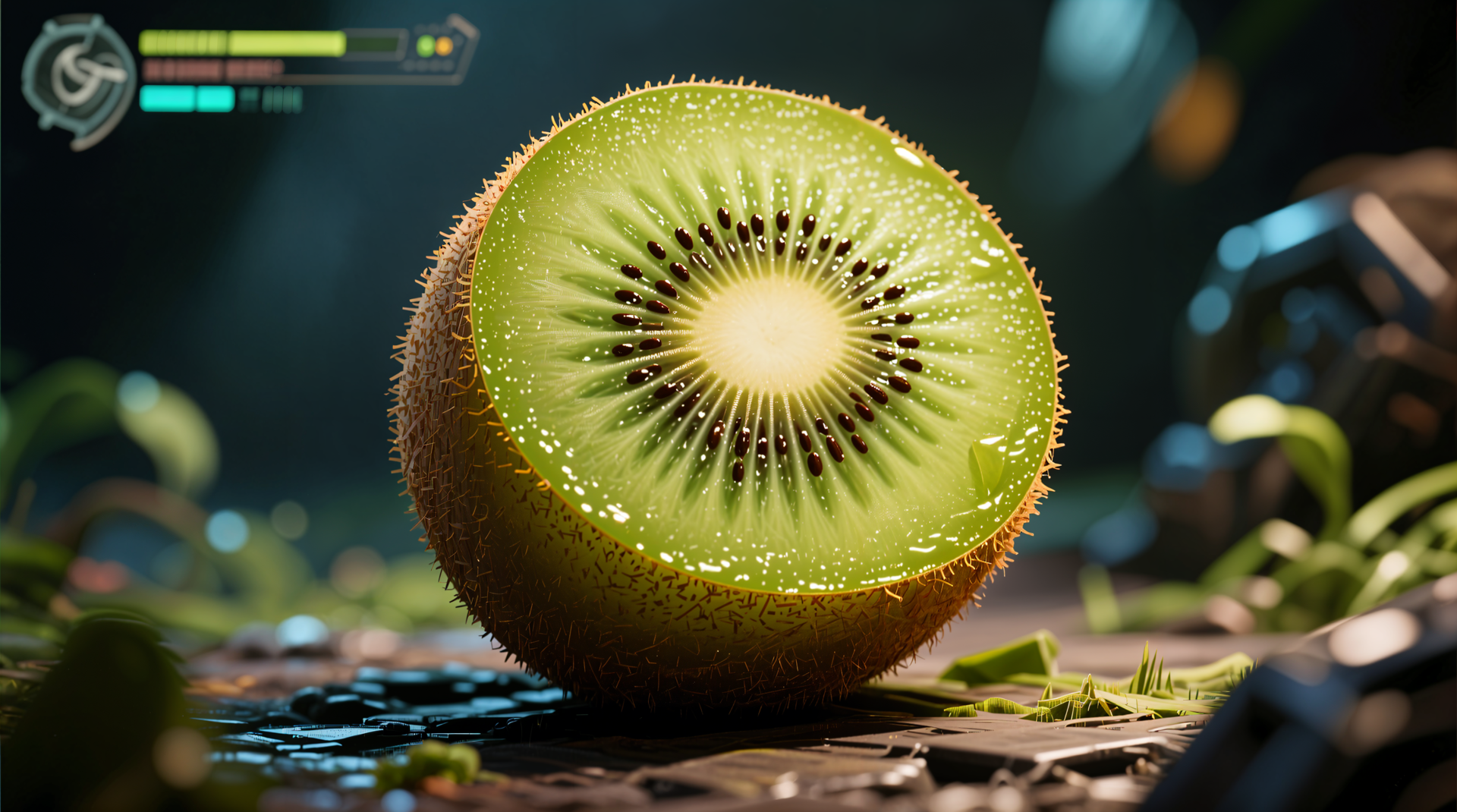 Kiwi Slice — 4K Ultra HD Wallpaper by QuantumCurator