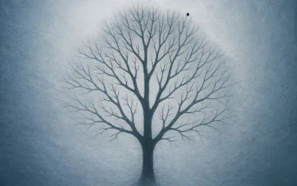 Midnight Halo Tree — 4K Ultra HD Silhouette Wallpaper by QuantumCurator