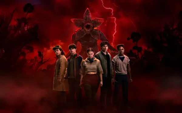 Stranger Things 4K Ultra HD Wallpaper — Night Ride into the Upside Down