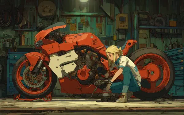 [40+] Anime Motorcycle Wallpapers
