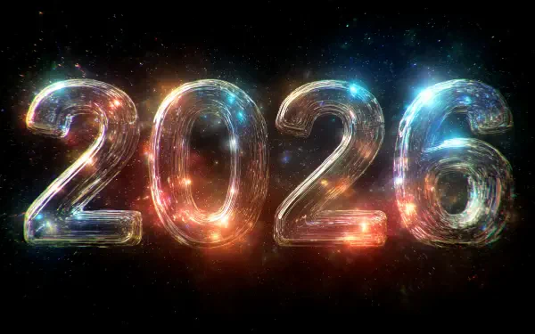 2026: Red Ember Metal — 4K Ultra HD Wallpaper