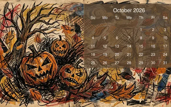 Download October 2026 Calendar 4k Ultra HD Wallpaper by CelestialCanvas ...