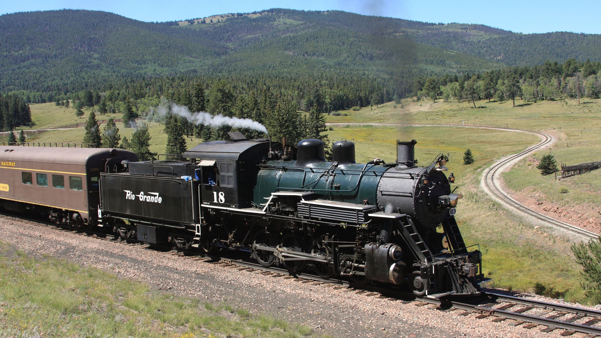 HD Vintage Steam Train Journey Through Scenic Mountain Trails