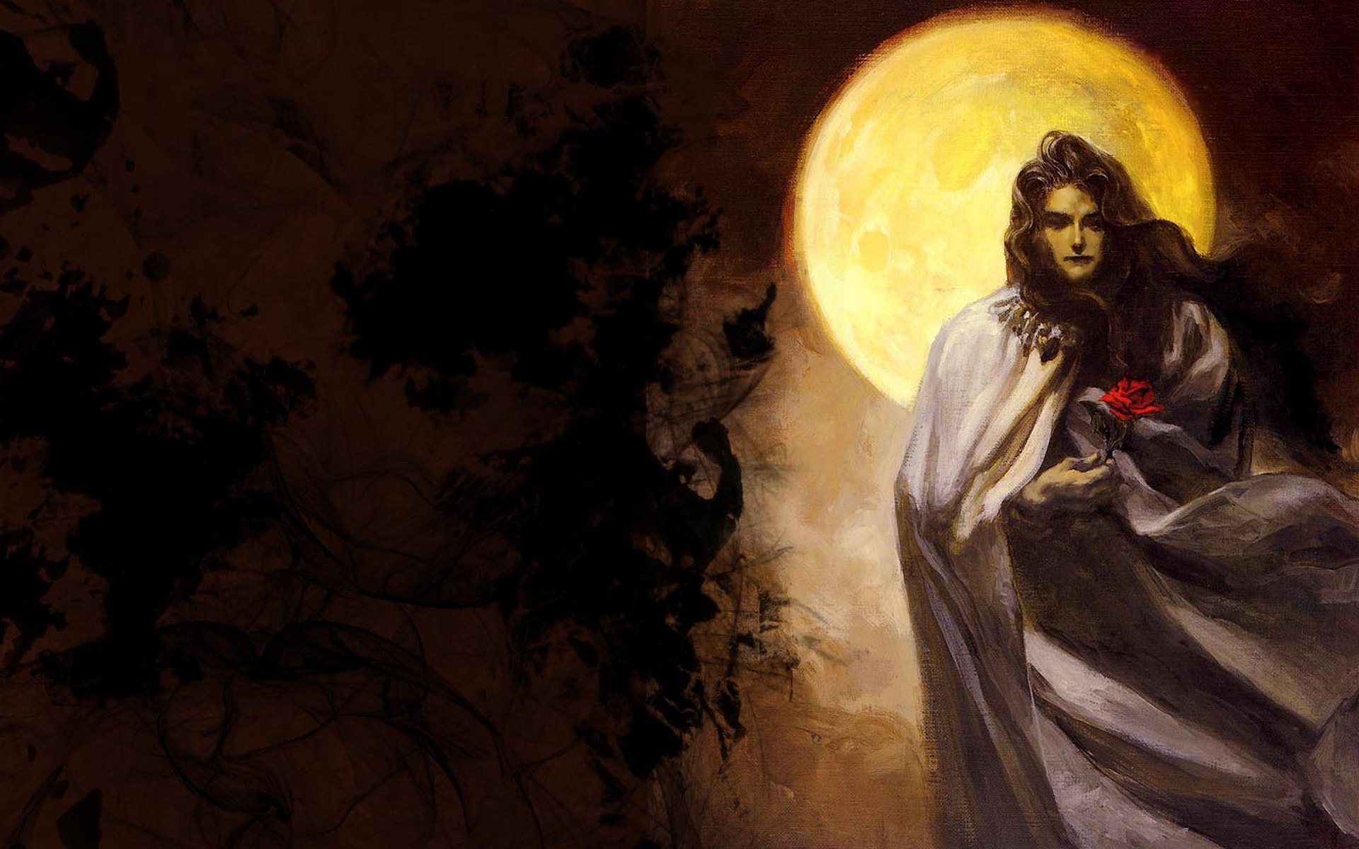 Moonlit Vampire: Fantasy HD Wallpaper | 1920x1200 | Wallpaper Abyss