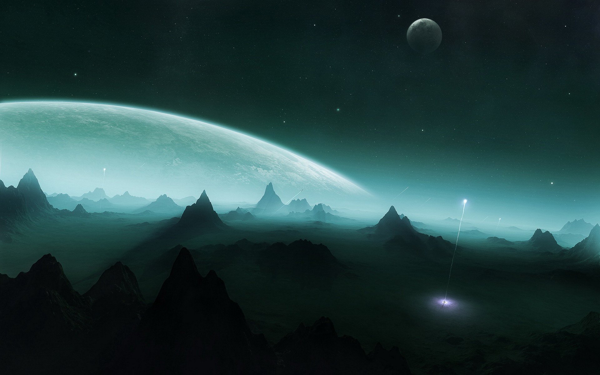 Download Sci Fi Planetscape HD Wallpaper