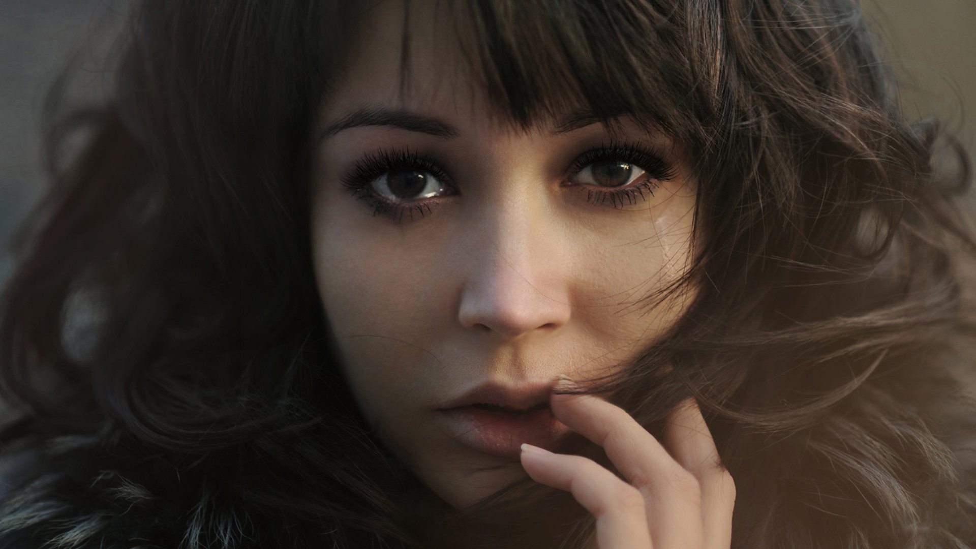 Captivating Woman's Face HD Wallpaper for Your Screen