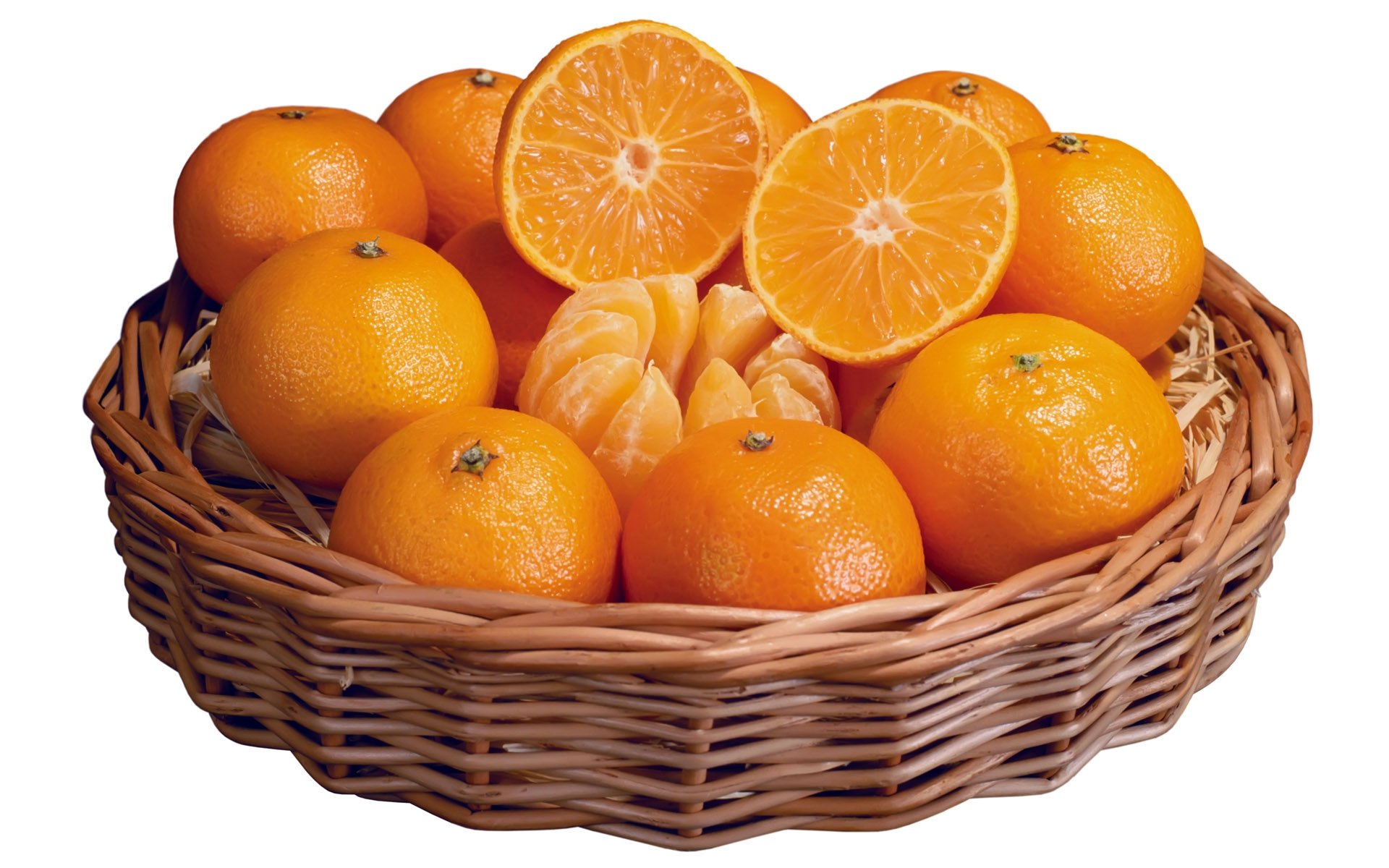 Juicy Orange Basket — HD Food Wallpaper