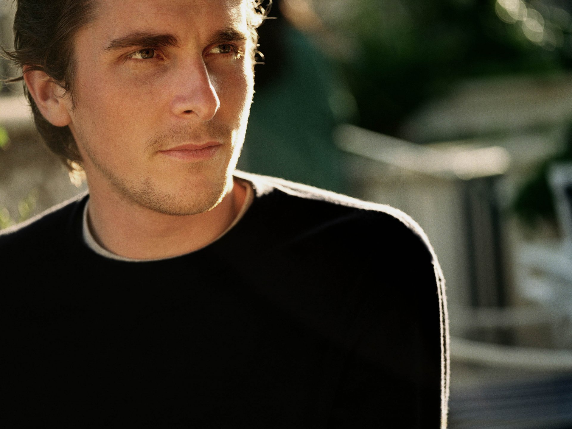 Christian Bale HD Wallpaper: Iconic Celebrity Portrait in Crisp Detail