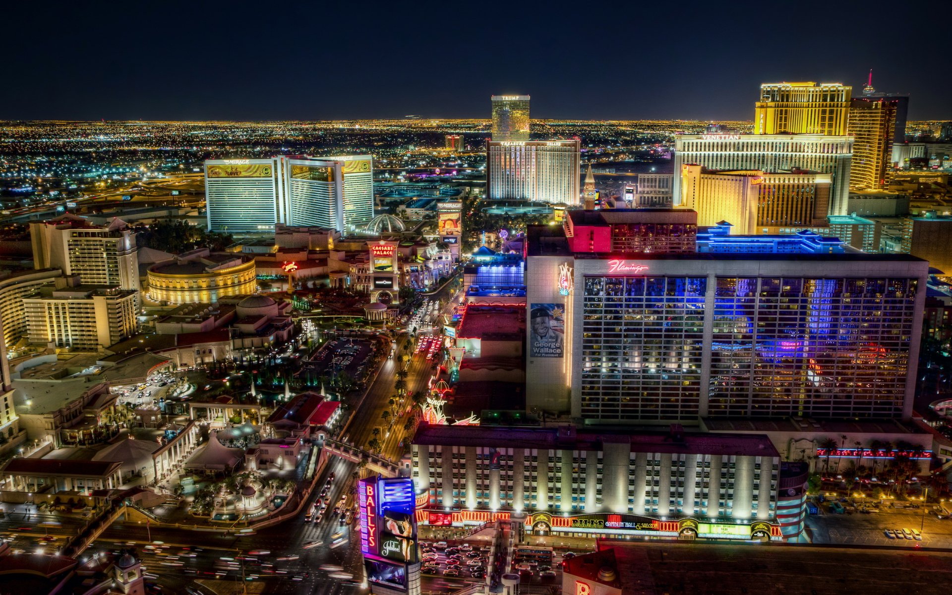 Vibrant Las Vegas Nightscape - HD Wallpaper