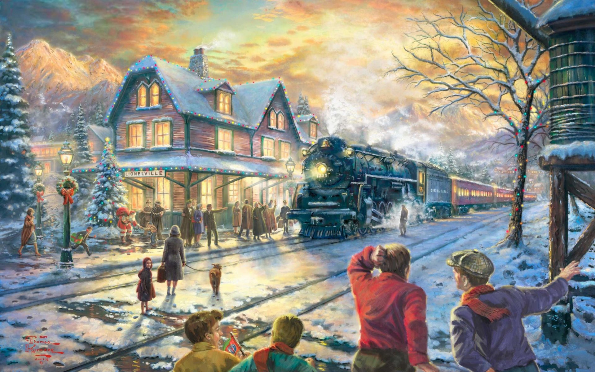 Download Train Artistic Painting HD Wallpaper
