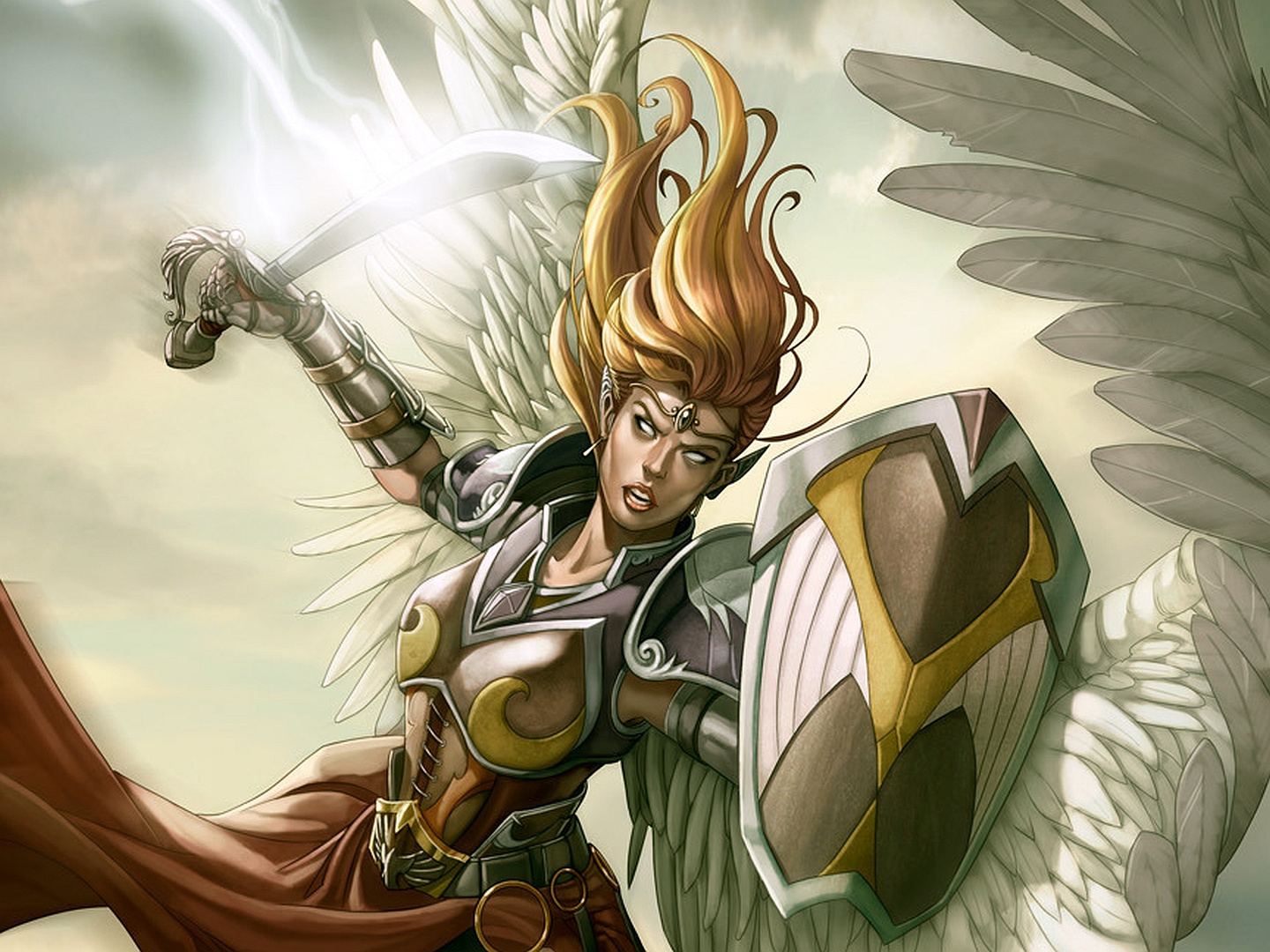 Download Fantasy Angel Warrior Wallpaper