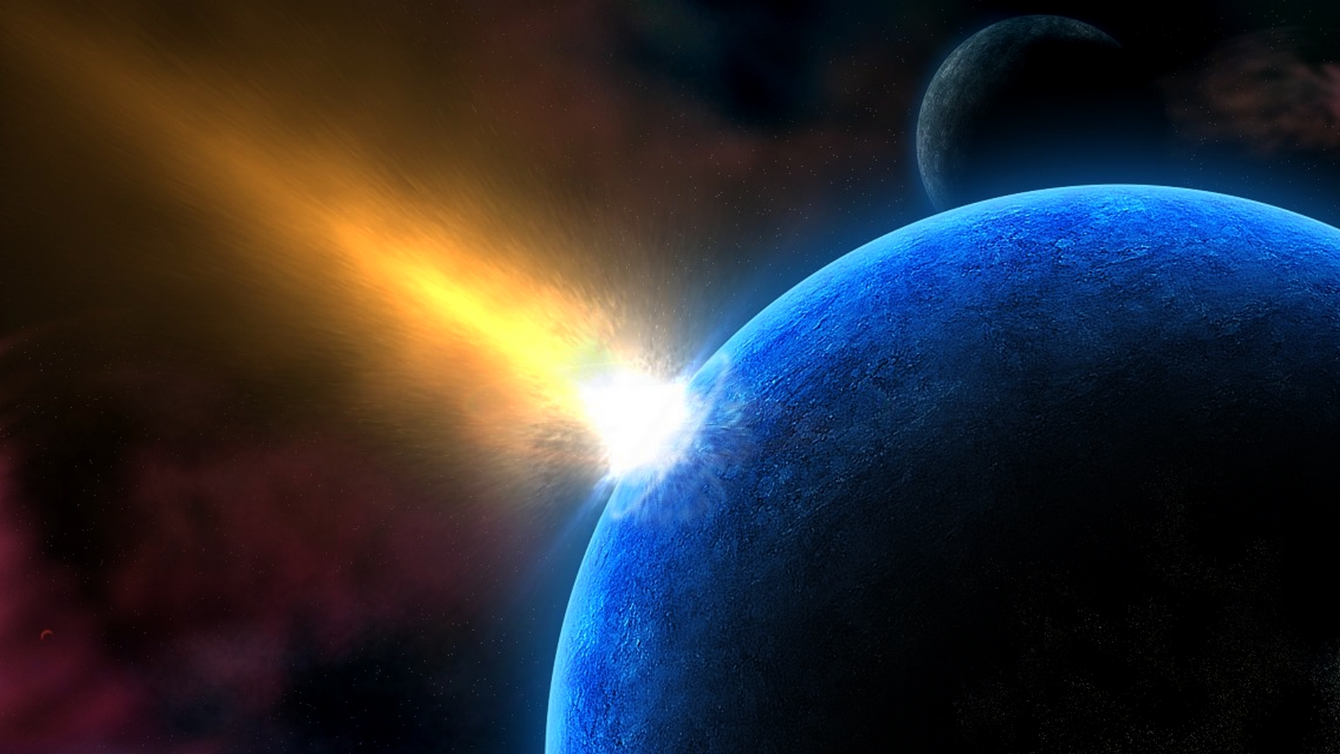 Download Sci Fi Collision HD Wallpaper