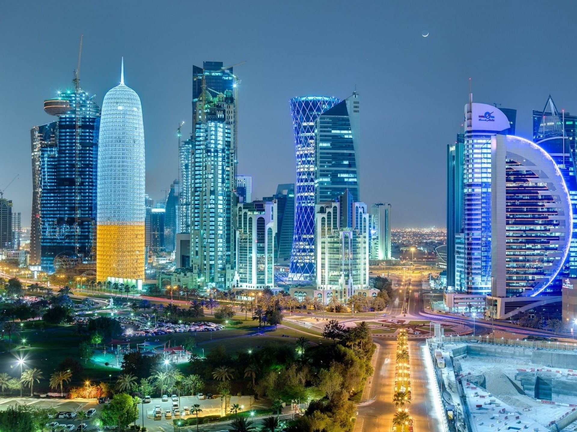 Doha Skyline HD Wallpaper