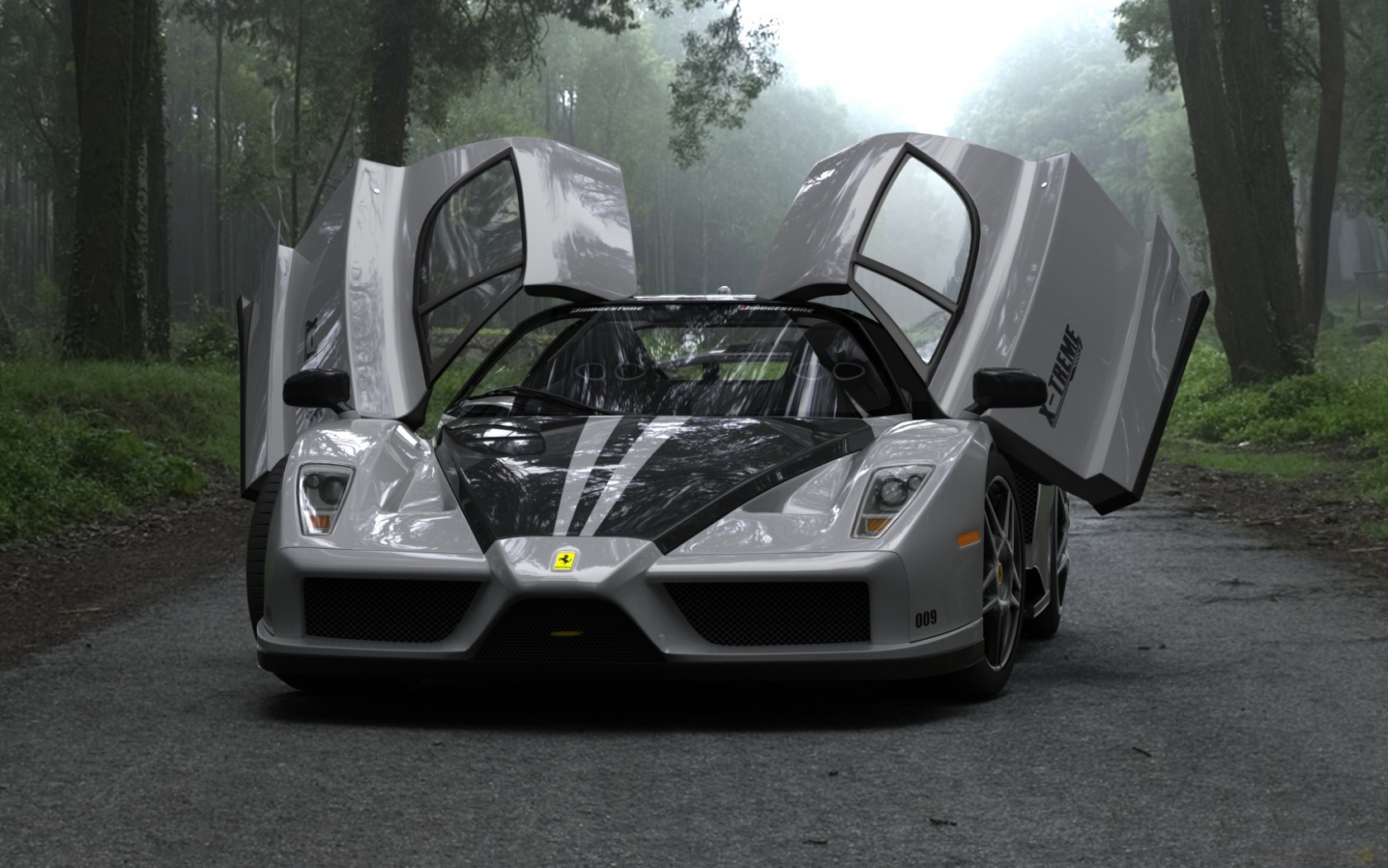 Stunning HD Ferrari Supercar Wallpaper with Signature Scissor Doors
