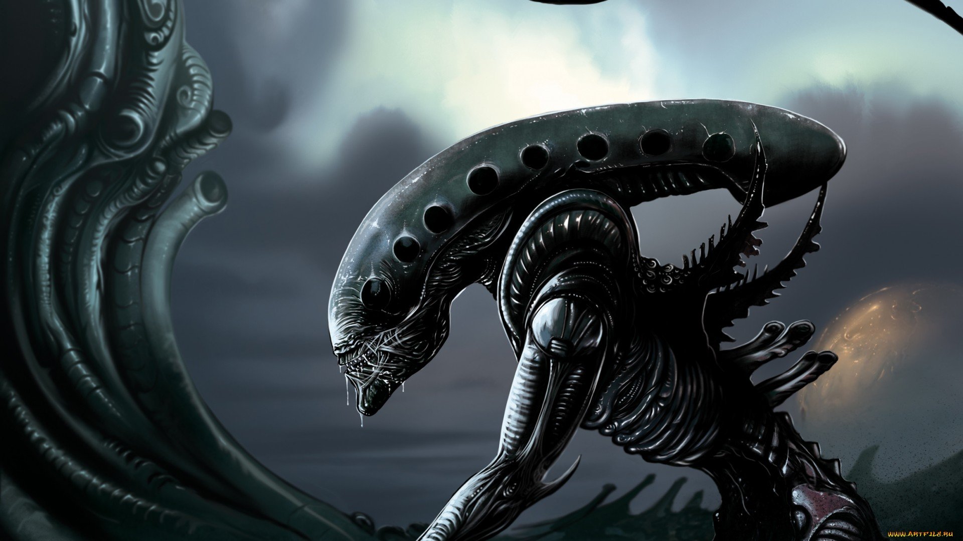 Alien Encounter HD Sci Fi Wallpaper 1920x1080 Wallpaper Abyss