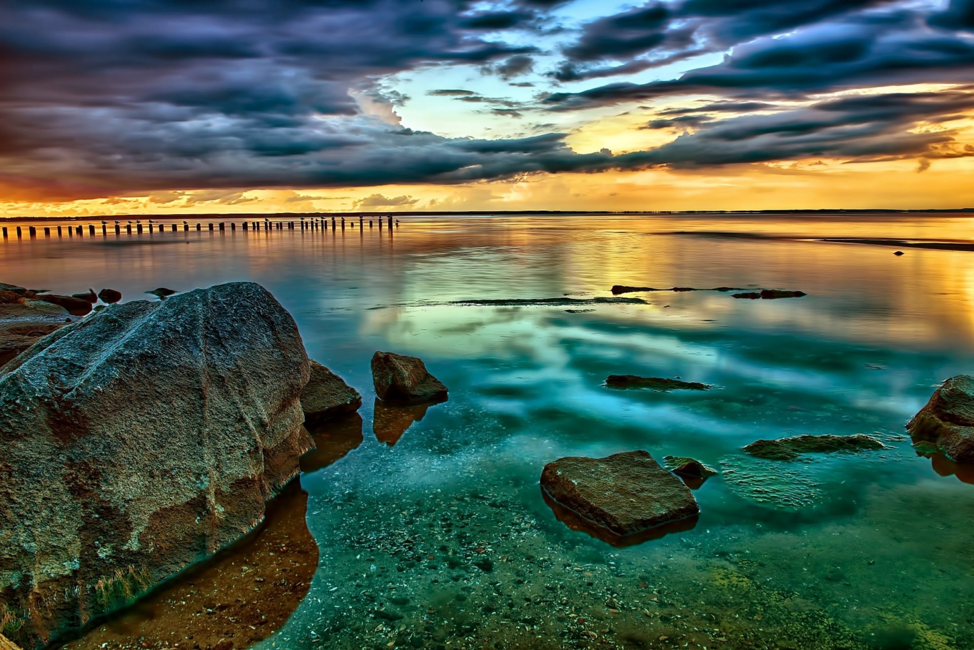 HD Nature's Sunset Serenity Wallpaper | 2397x1600 | Wallpaper Abyss