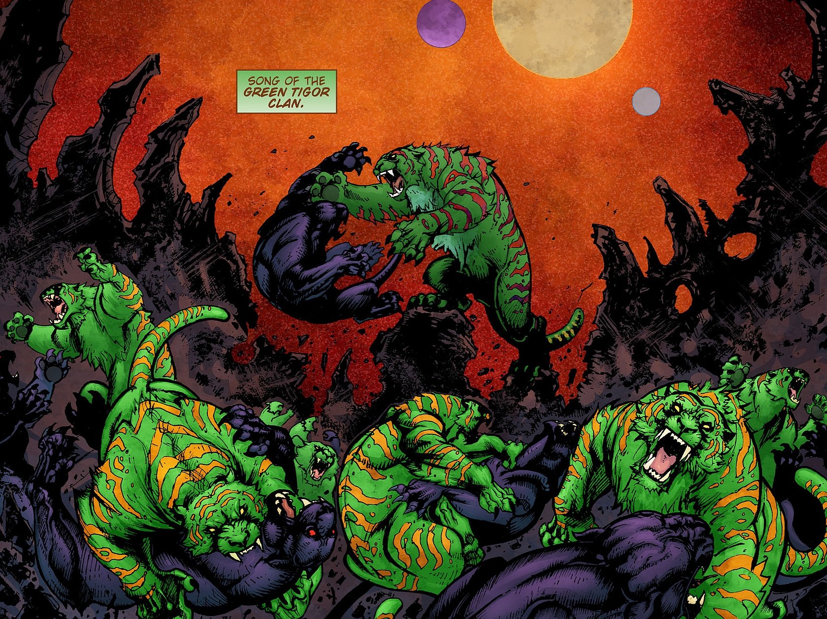 He-Man Masters HD Comic Wallpaper – Battle of the Green Thunder Claw
