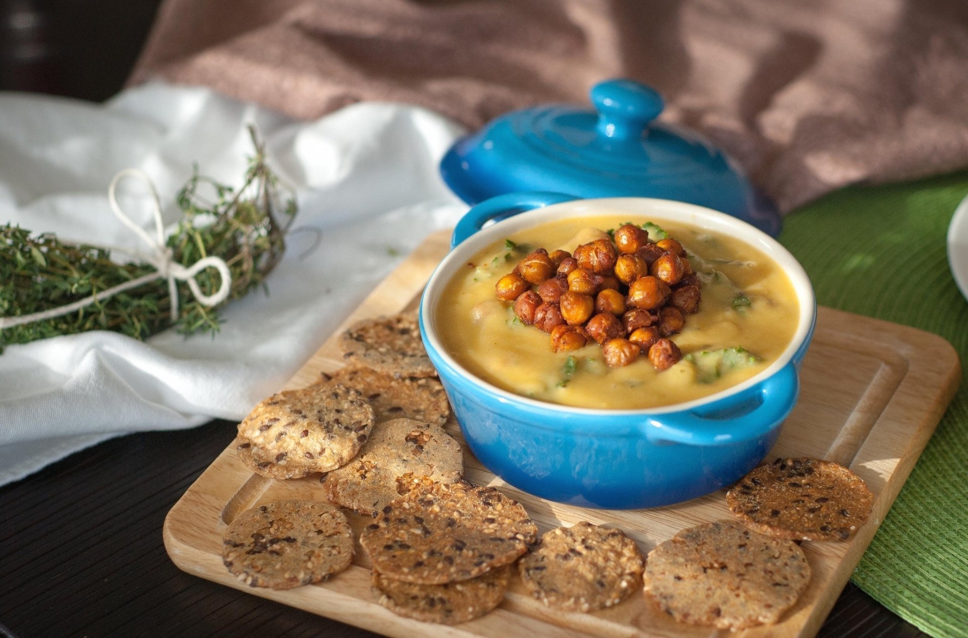 Hearty Chickpea Soup Delight – HD Food Wallpaper