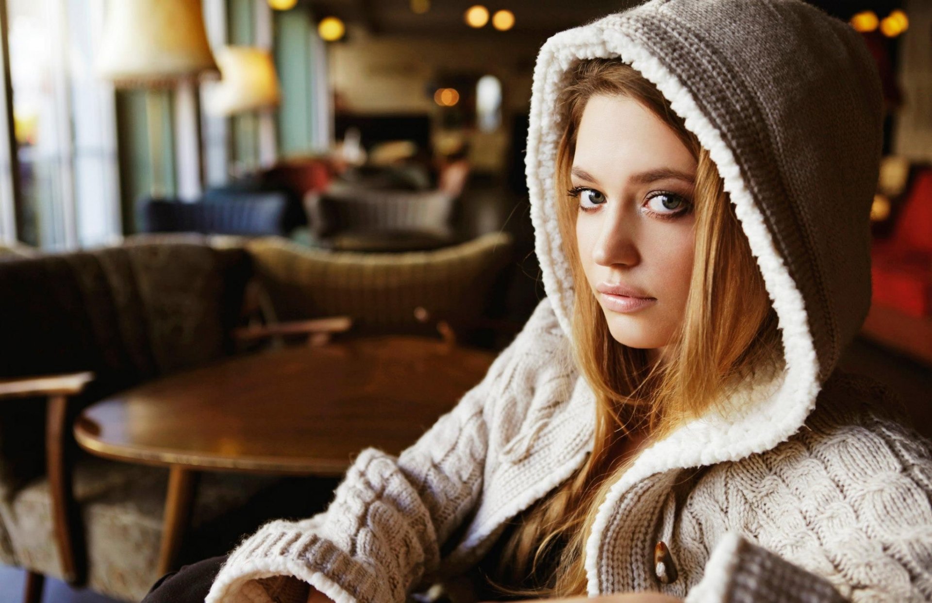 Elegant Model in Cozy Setting - HD Wallpaper