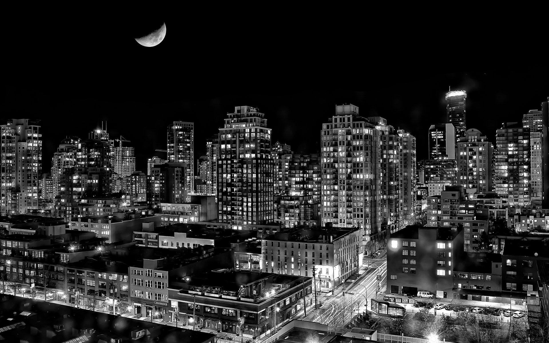 Vancouver Nightscape: Urban Elegance in HD