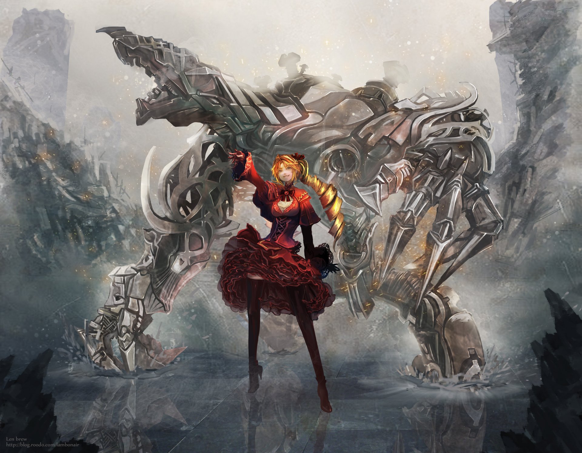 Original Anime 4K Ultra HD: Fierce Guardian and Enigmatic Heroine by ...