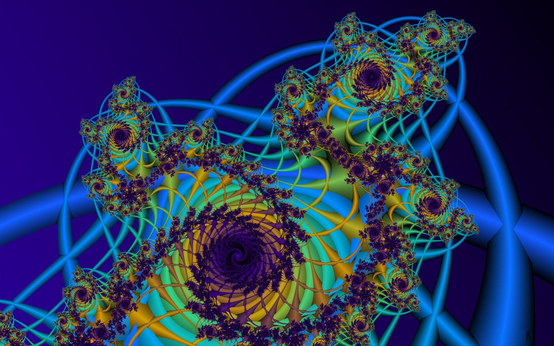 Vivid Abstract Fractal HD Wallpaper