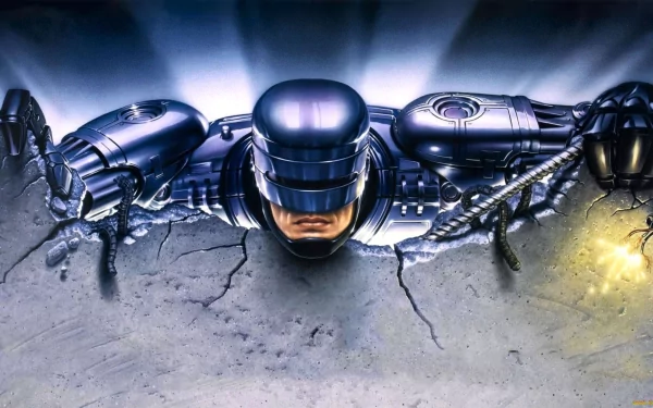 Download Retro Wave Retro RoboCop Movie Robocop (1987) Wallpaper