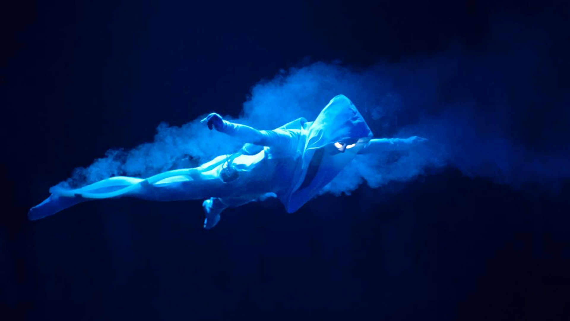 Ethereal Flow: Artistic Human Form in Motion – HD Wallpaper