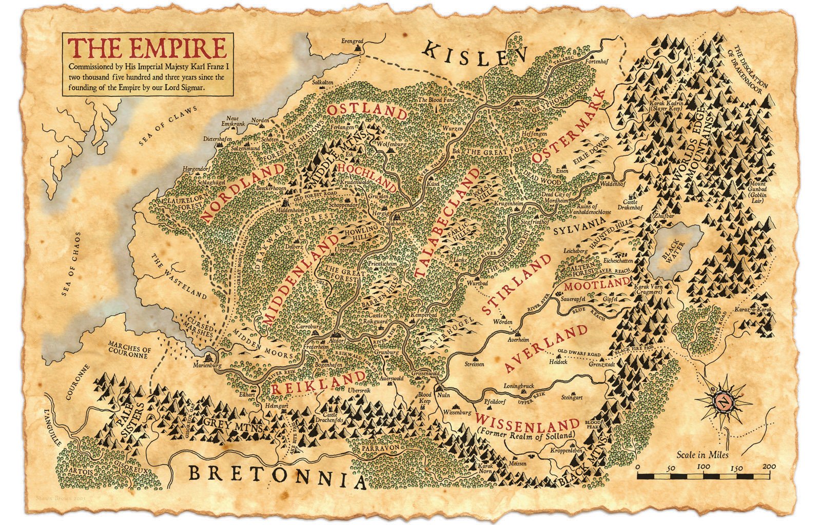Warhammer Realm: HD Empire Map Wallpaper