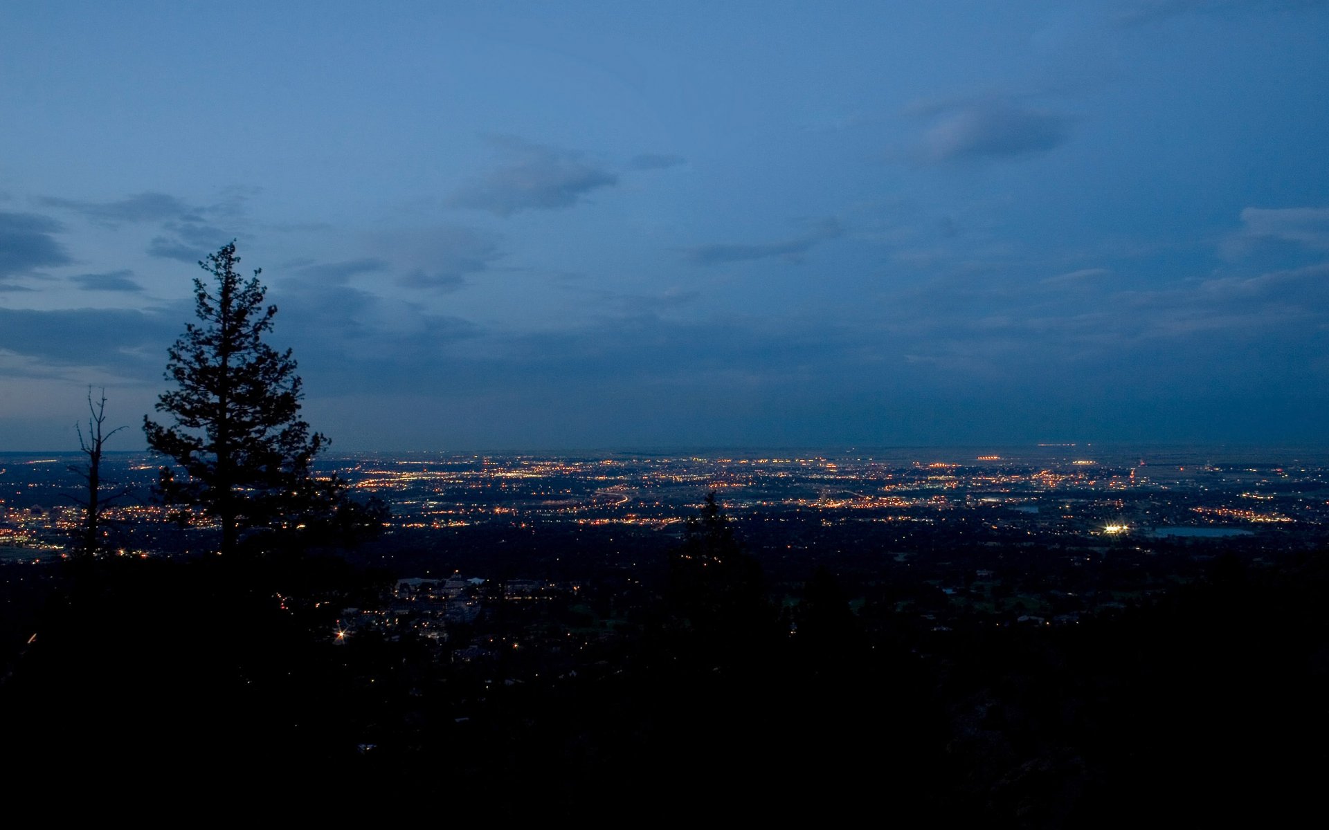 Midnight Cityscape: HD Night Sky Landscape Photography