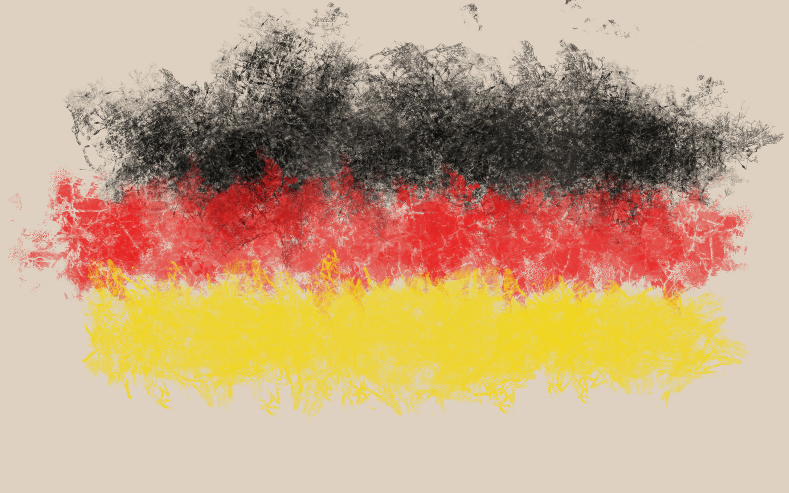 Abstract Fusion: Artistic Blur in German Colors HD Wallpaper