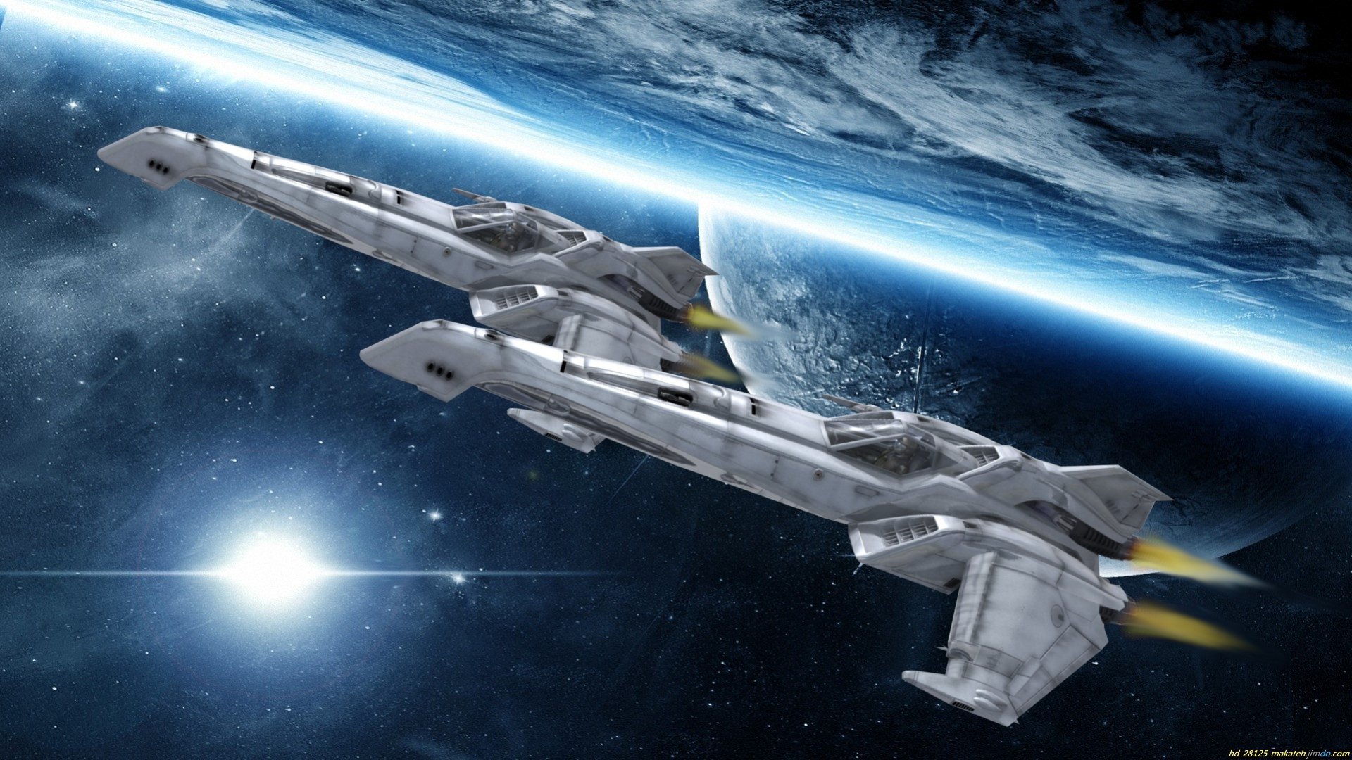 Spaceship by makateh | 1920x1080 | Wallpaper Abyss