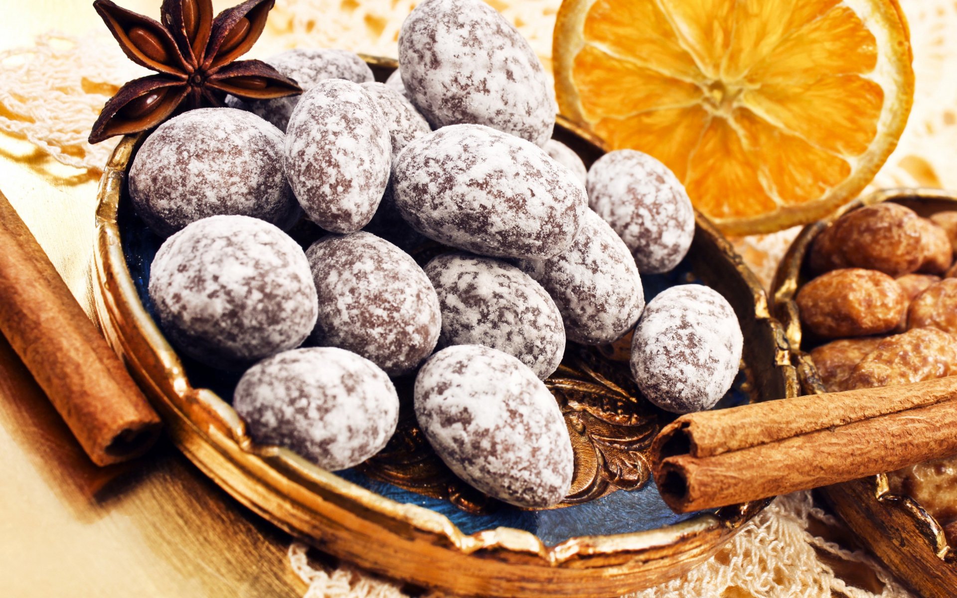 Delightful Sweets HD: Spiced Treats & Citrus Bliss Wallpaper