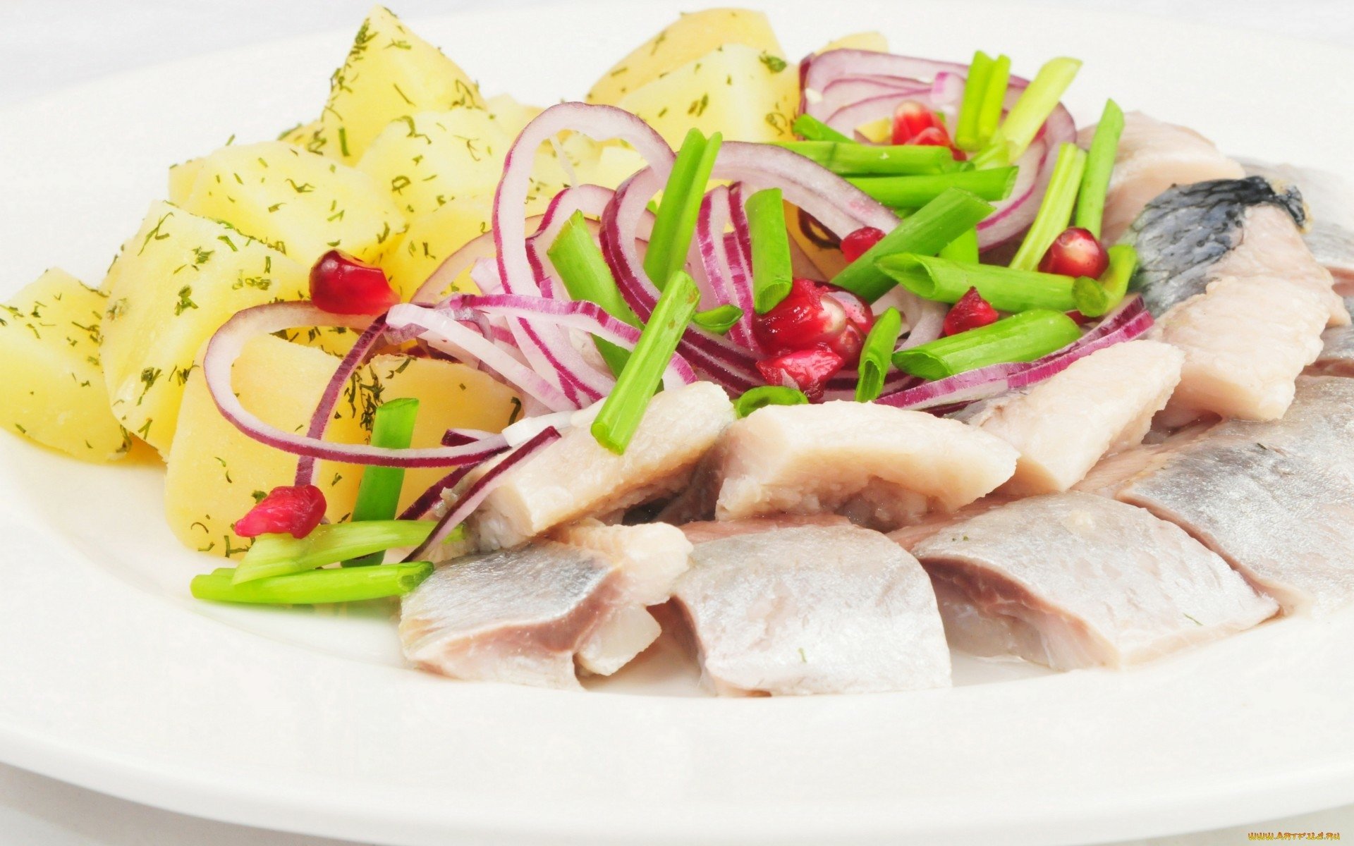 HD Delight: Fresh Fish Feast with Garden Herbs and Potatoes | 1920x1200 ...