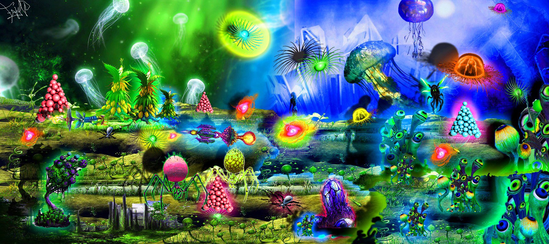 Aliens Seabed world by flippers
